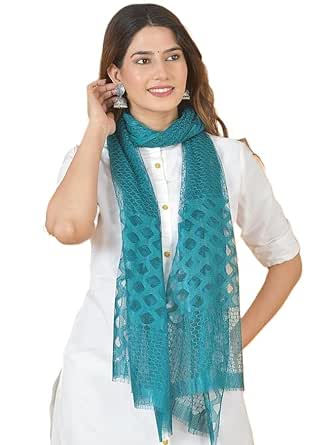 Buy Nakoda Creation Net Self Design Women Dupatta (Super Net Dupatta ...