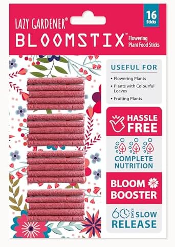 Lazy Gardener Bloomstix Organic Fertilizer Sticks for Flowering Plants ...