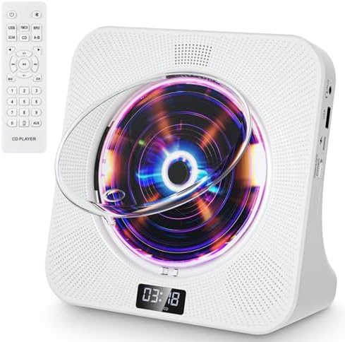 Amazon.com: HOTT CD Player Portable with RGB Lights Bluetooth 5.3 ...