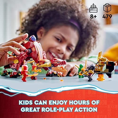 LEGO 71793 NINJAGO Heatwave Transforming Lava Dragon Toy, Dragons ...