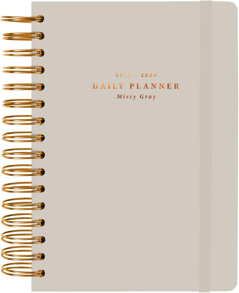 Kokonote Misty Gray Diary 2023-2024 | Back To School 12 Months Academic ...