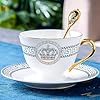 Amazon.com | LE POTOCIO Euro Style Bone China Tea Cup and Saucer Set, Tea Coffee Cups and ...