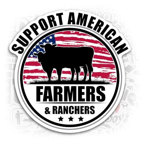 Amazon.com: Support American Farmers Ranchers Sticker Local Farmers ...