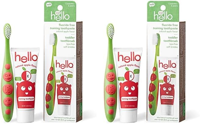 Amazon.com: hello Toddler Training Toothpaste with Natural Apple Flavor ...