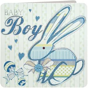 Amazon.com: Baby Boy Greetings Card by Laura Darrington : Everything Else