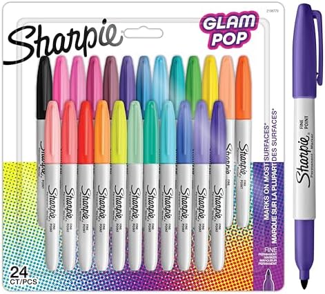Sharpie Glam Pop Permanent Markers | Fine Point for Bold Details ...