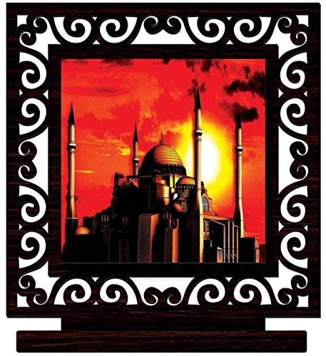 Buy CrazyInk Wooden Animated Mosque Decorative Showpiece (Multicolor, 8 ...