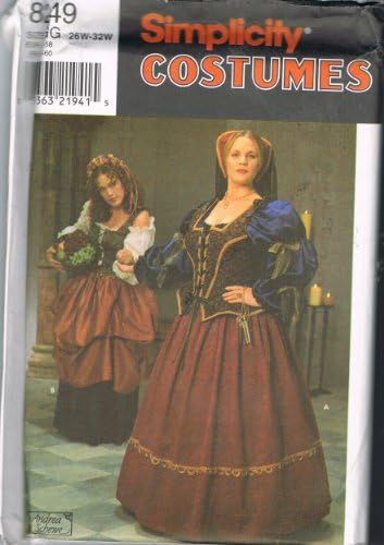 Amazon.com: Simplicity Renaissance Costume 9929 : Arts, Crafts & Sewing