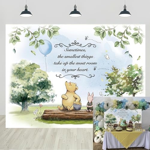 Amazon.com : Spring Bear Photo Backdrop Bear Theme Birthday Backdrop ...