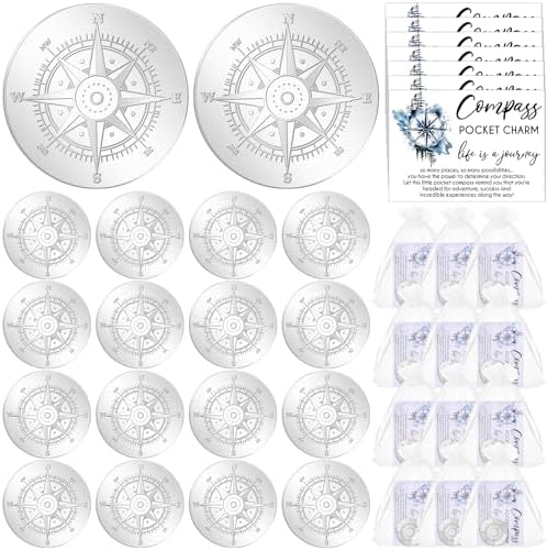 Amazon.com: 60 Pcs Compass Wedding Favors Set Mini Compass Souvenir ...