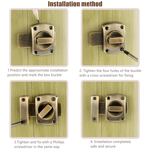 Latch Lock,Bolt Latch,Rotating Door Latch,Bathroom Latch,Stainless ...