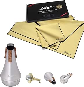 Amazon.com: Libretto Small Straight Practice Trumpet Mute + Microfiber ...