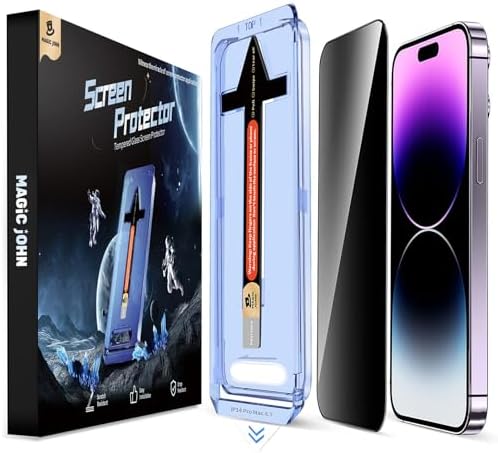 Amazon.com: MAGIC JOHN 2 Pack for iPhone 14 Pro Max 6.7 inch Tempered ...
