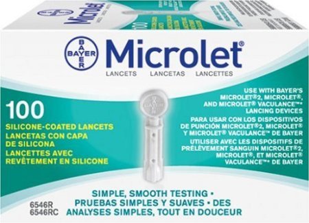 Amazon.com: Bayer's Microlet Lancets, Single Use, 100 Lancets (Pack of ...
