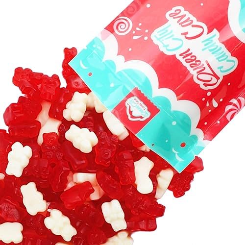 Amazon.com : Queen City Candy Cave Red and White Gourmet Gummy Bears ...