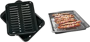 Amazon.com: GE Appliances Broiler Pan with Rack for Oven, Non-Stick Pan ...