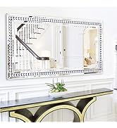 Amazon.com: Autdot 47" x 32" Large Living Room Mirror - Gold Wall Decor ...