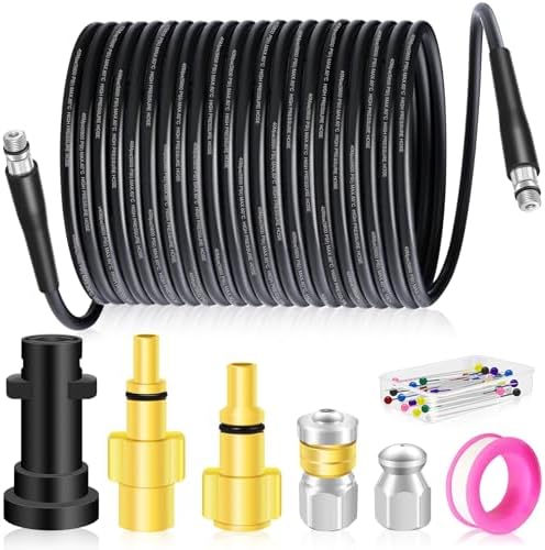 15M Drain Hose Cleaning Kit with Jet Nozzle and Rotating Nozzle for ...