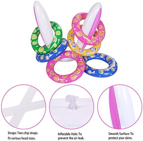 Amazon.com : Max Fun Easter Inflatable Bunny Ring Toss Games (2 Sets ...