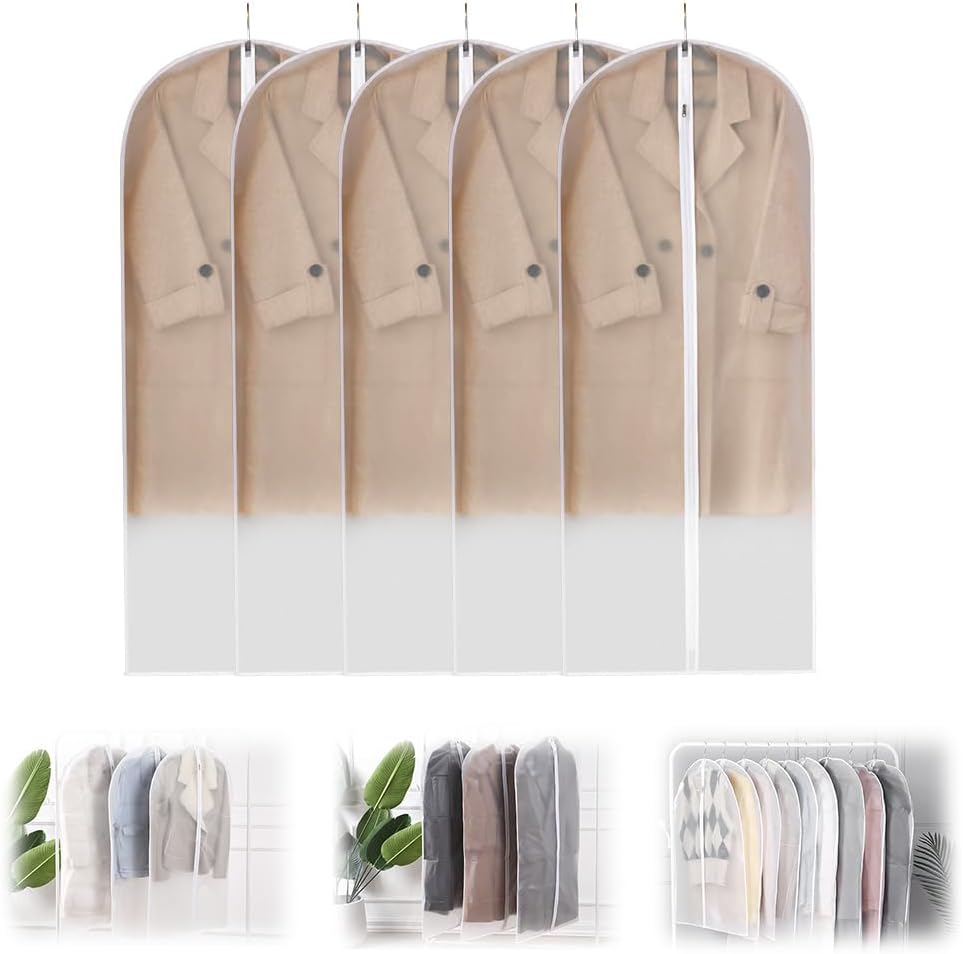 Amazon.com: 5PCS Space Saving Hanging Garment Bag with Self Compression ...