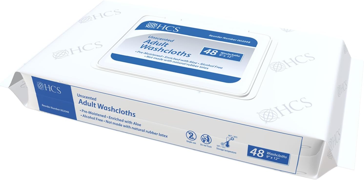 Amazon.com : HCS Bulk Premoistened Disposable Washcloths, Adults ...
