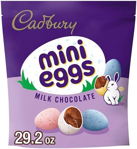 Amazon.com : CADBURY MINI EGGS Milk Chocolate, Easter Candy Bag, 29.2 ...