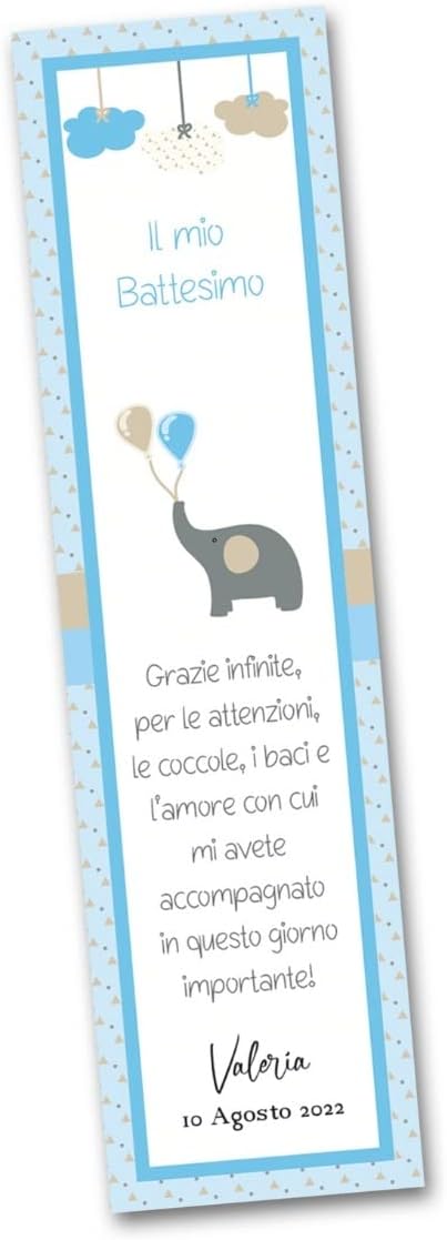30 Segna libro per festa Battesimo personalizzabile 40x150 stampato su ...