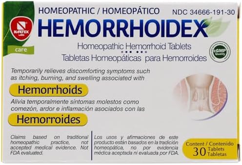 Amazon.com: HEMORRHOIDEX Tablets : Health & Household