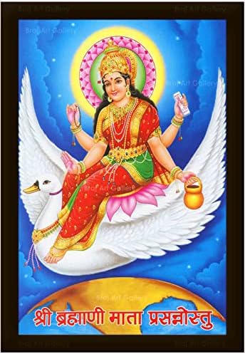 Braj Art Gallery Shri Brahmani Mata Photo Frame Size 13.5X19.5 Inches ...