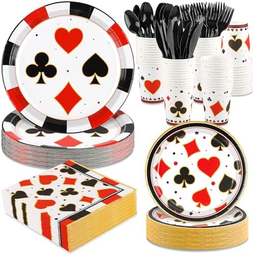 Amazon.com: 348 PCS Casino Theme Party Supplies - Casino Supplies with ...