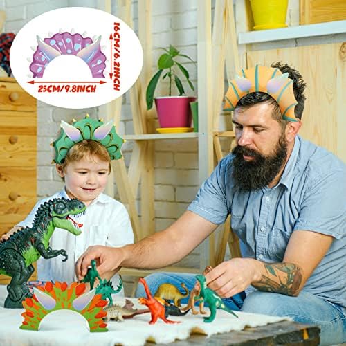 Amazon.com: 32 Pcs Dinosaur Birthday Party Hats Dino Party Tiara Paper ...