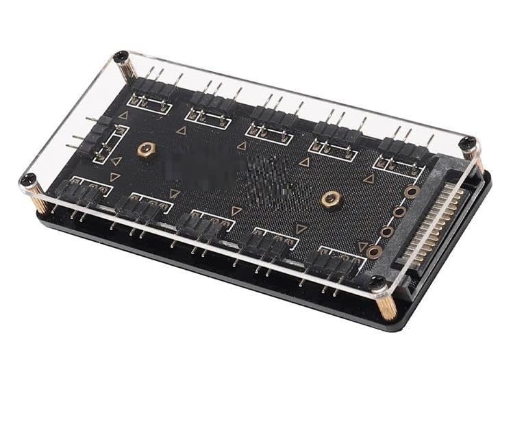 Argb Rgb Led 3 Pin 11 Port 5V Sata Power Güç Fan Çoklayıcır Şerit Hub ...