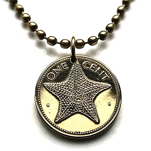 Amazon.com: 1974 Bahamas Cent coin pendant Bahamian starfish sea star ...