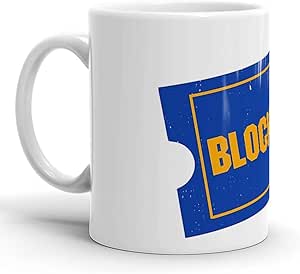 Amazon.com: White Mugs Blockbuster Ceramic Video Tea Logo Travel ...