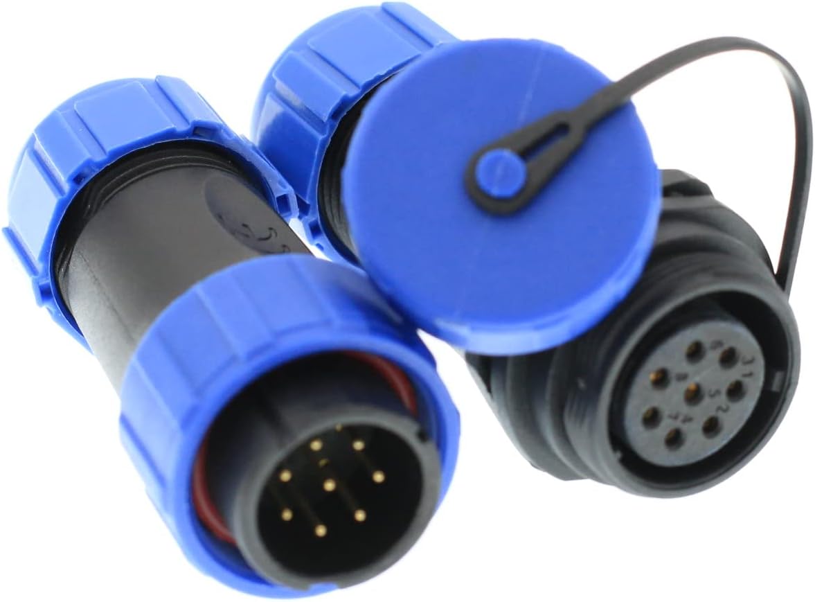 Eonvic HE21 8 Pin Aviation Circular Connector Threaded Plug Male Socket ...