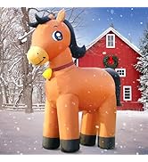 Amazon.com: 6FT Highland Cow Inflatables Christmas Spring, Blow up ...