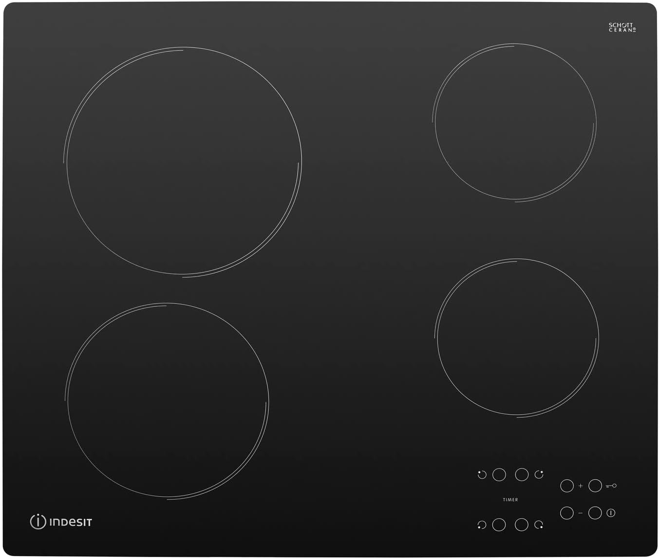 Indesit RI161C 58cm Touch Control Ceramic Hob - Black RI 161 CRI 161 C ...