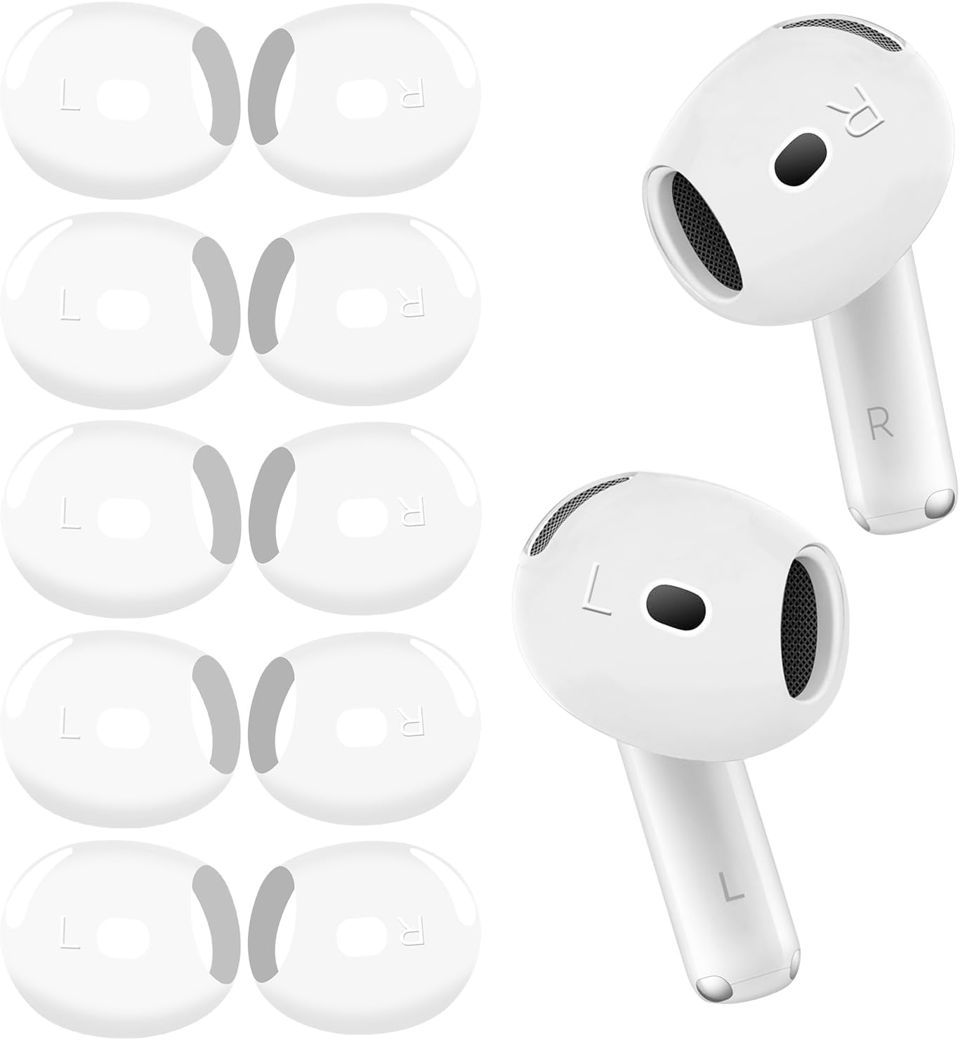 Amazon.com: [5 Pairs] for AirPods 4 Ear Tips Covers Sport Anti Slip ...
