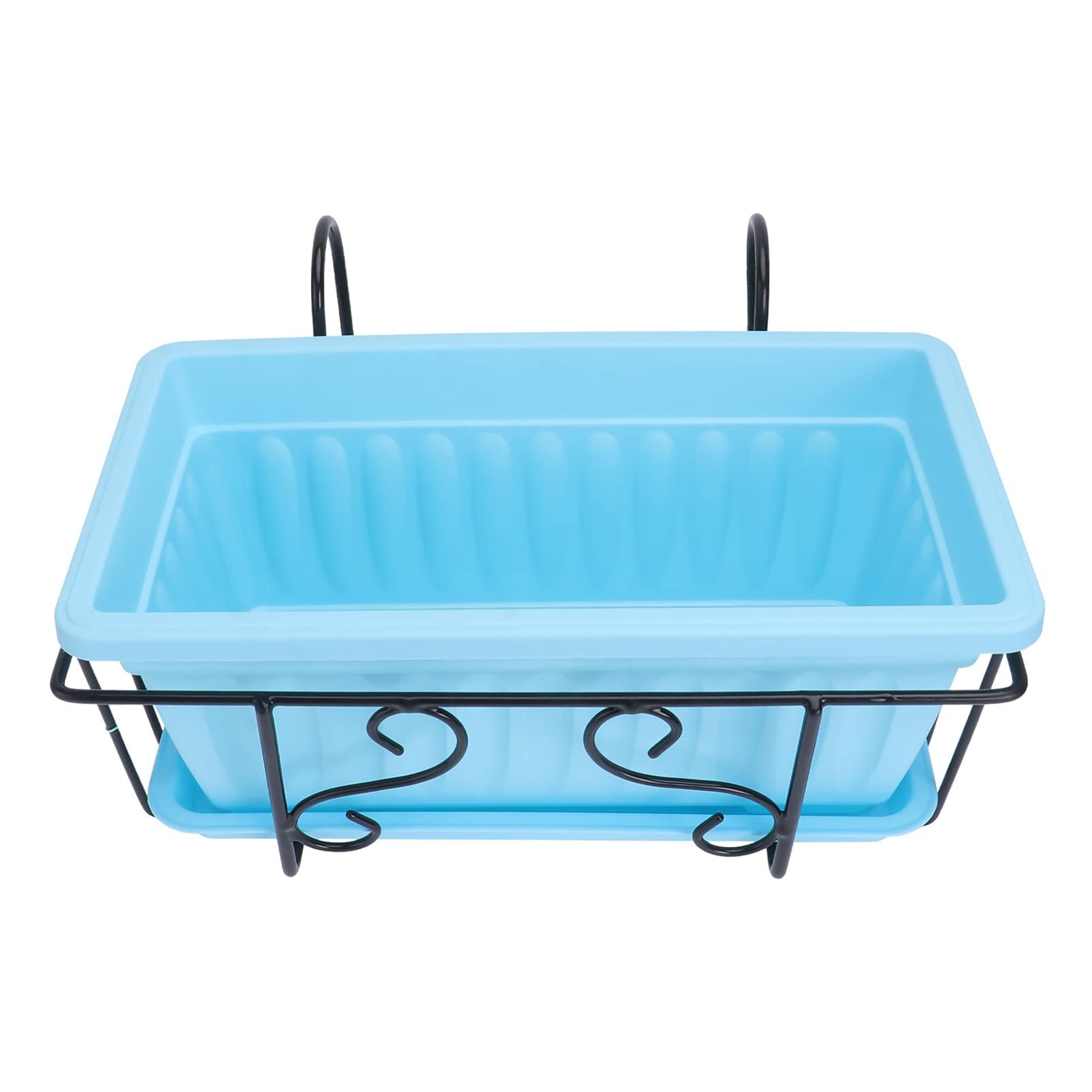 Blue Rectangle Flower Pots