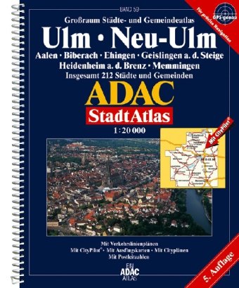 Amazon.com: ADAC StadtAtlas Ulm, Neu-Ulm 1 : 20 000.: 9783826413681 ...