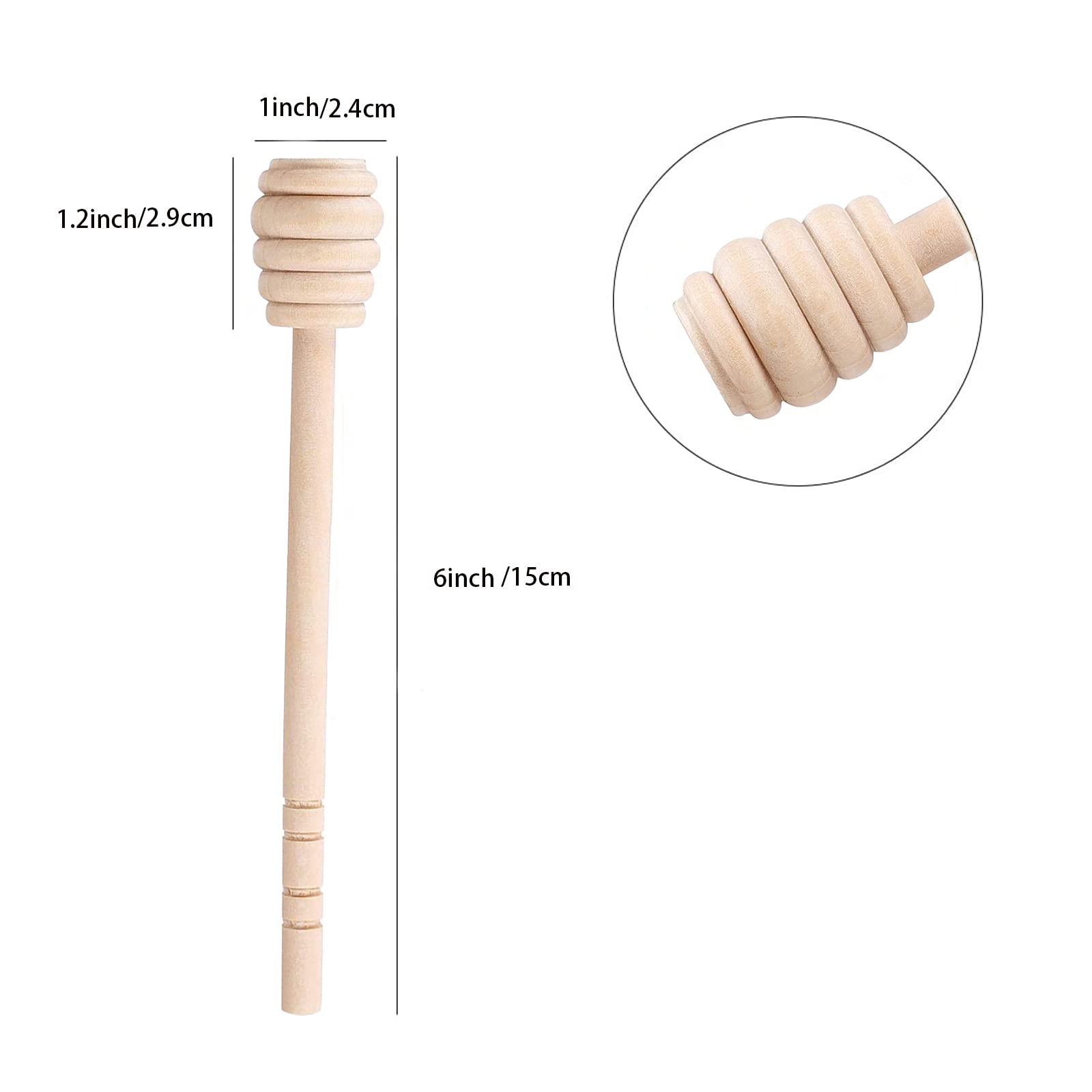 Snapklik.com : Wooden Honey Mixing Stirrer 6 Pcs 6 Inch Mini Honey ...