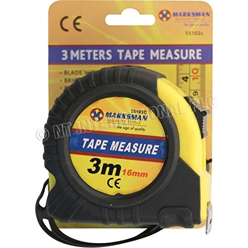 MARKSMAN 3 METERS TAPE MEASURE 16 MM : Amazon.co.uk: DIY & Tools