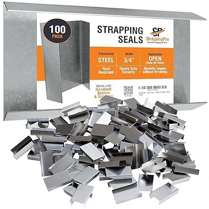 Amazon.com: StrappingPro Heavy Duty Open Snap Steel Strapping Seals - 1 ...
