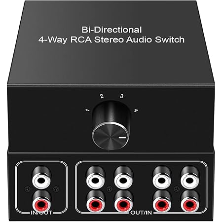 Amazon.com: SOLUPEAK RCA Switch Stereo 4 in 1 Out Audio Signal Source Switcher HiFi Input ...