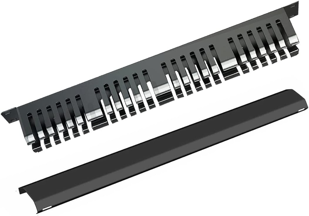 1U Cable Management Rack with Mounting Screws, 24 Slot/48 Port Metal ...