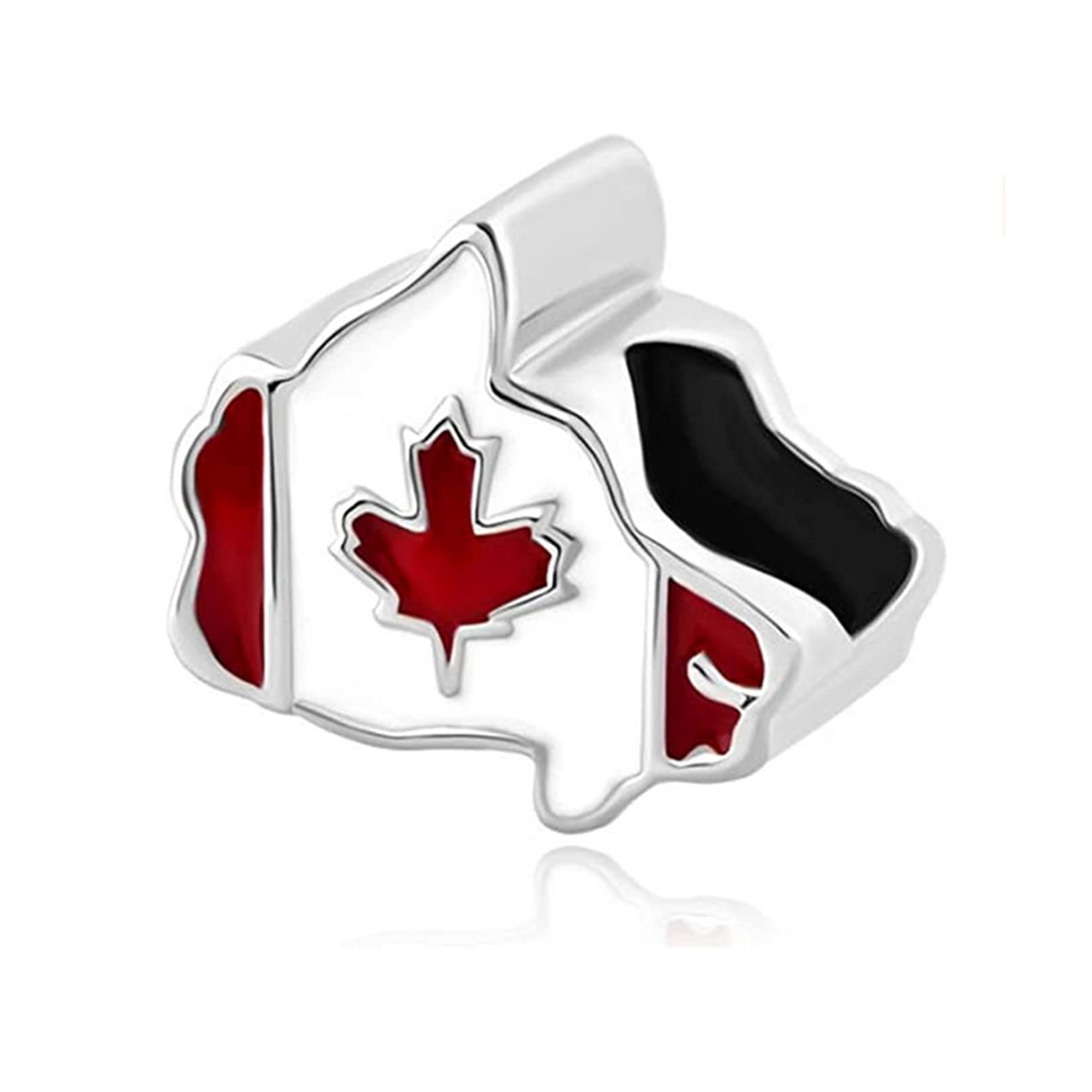 Luluadorn Canadian Maple Leaf Flag of Canada Map Charms Compatible with ...