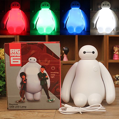 Night Light for Kids Creative New Big Hero Cute Cartoon Baymax LED USB ...