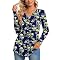 CATHY Womens Long Sleeve Tunic Tops Henley Shirt V-neck Button Down ...