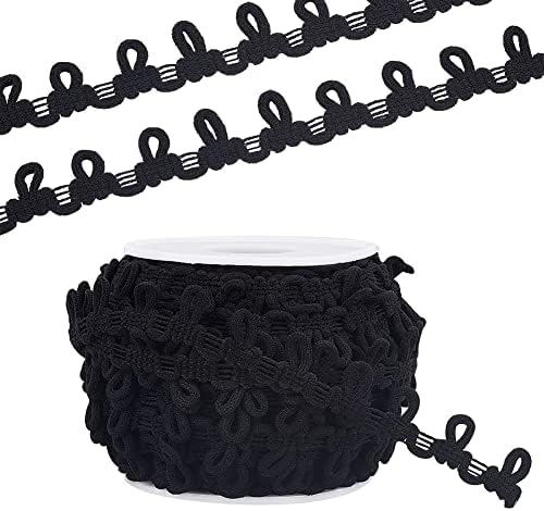 Amazon.com: Nakpunar 5 Yards Black Non Elastic Bridal Button Loops to ...