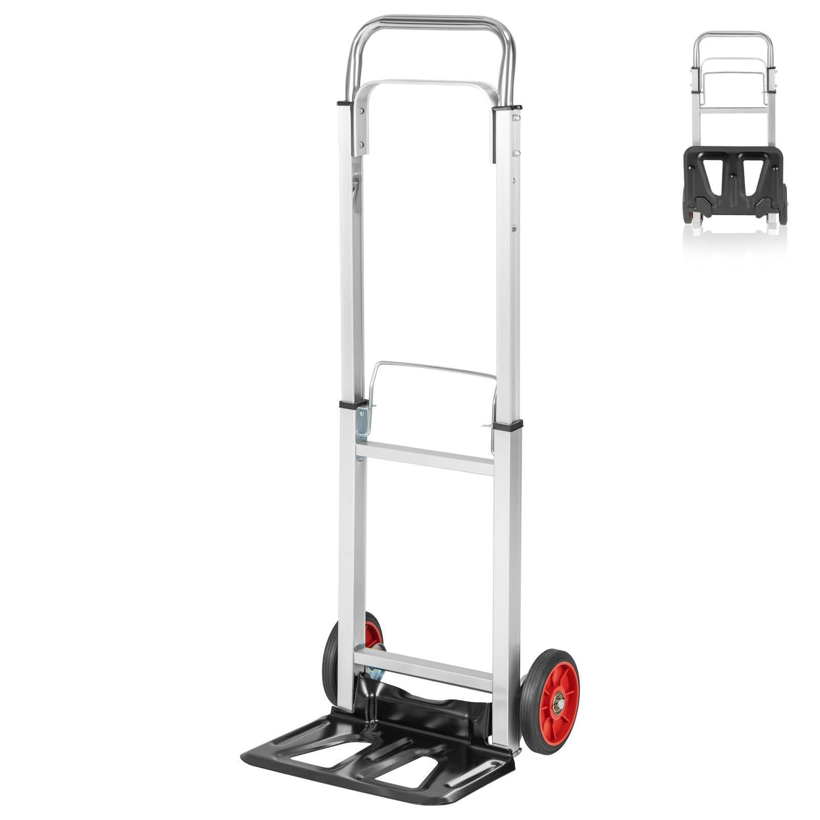 GiantexUK Folding Sack Truck, 100 kg Capacity Aluminium Frame Hand ...